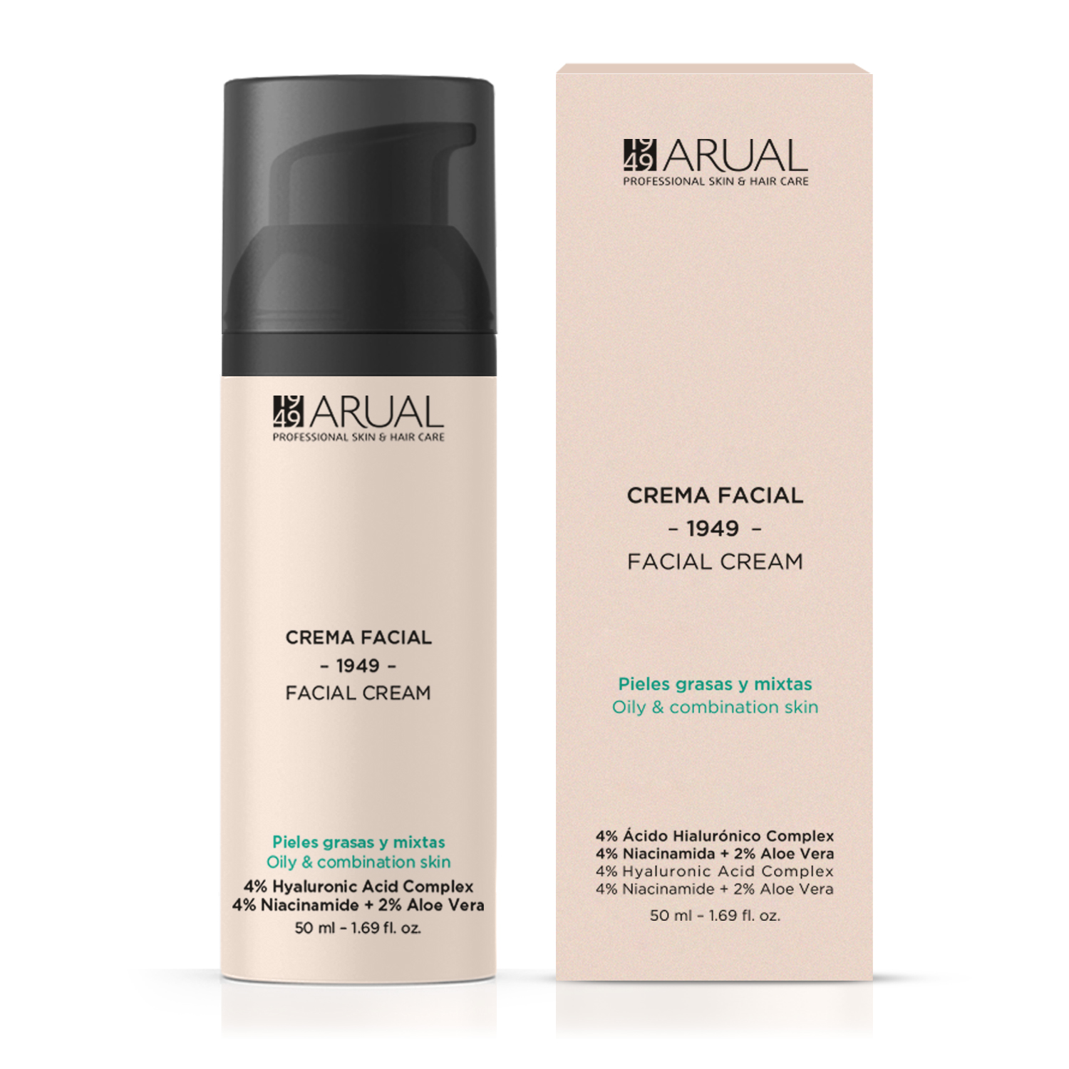 CREMA FACIAL ANTIEDAD - PIELES GRASAS Y MIXTAS | Arual